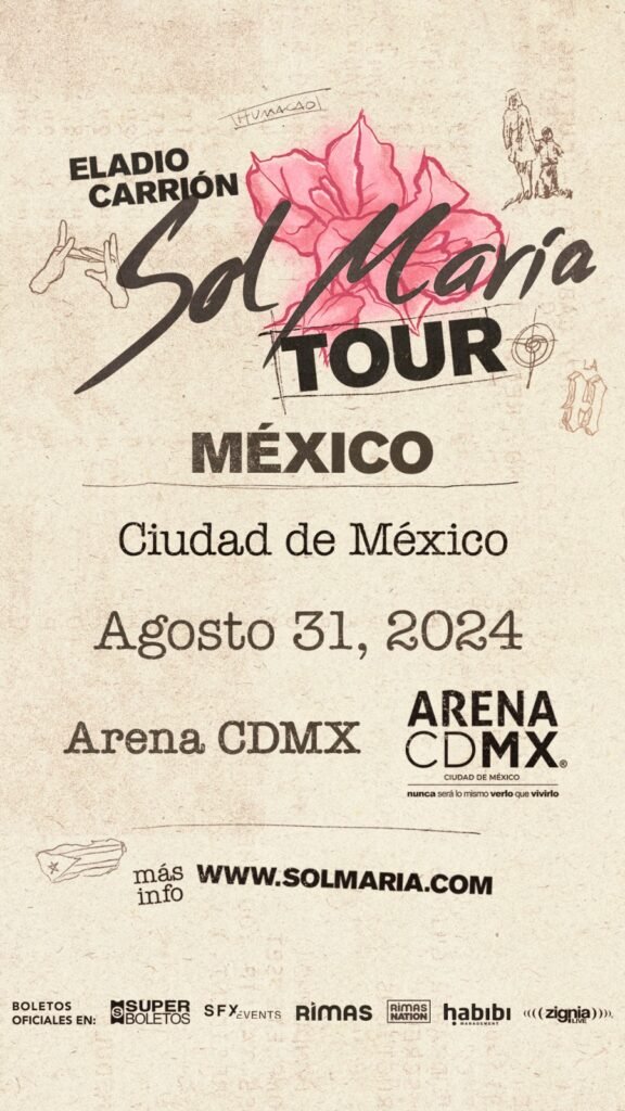 Eladio Carrión llega con "Sol María Tour" a tierras mexicanas